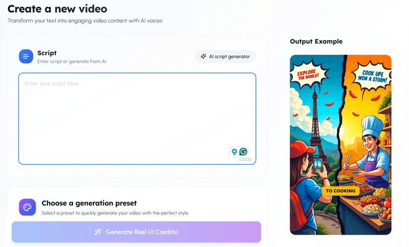 AI Faceless Reels Maker & Automated Video Editing Tool | ReelsMakerAI